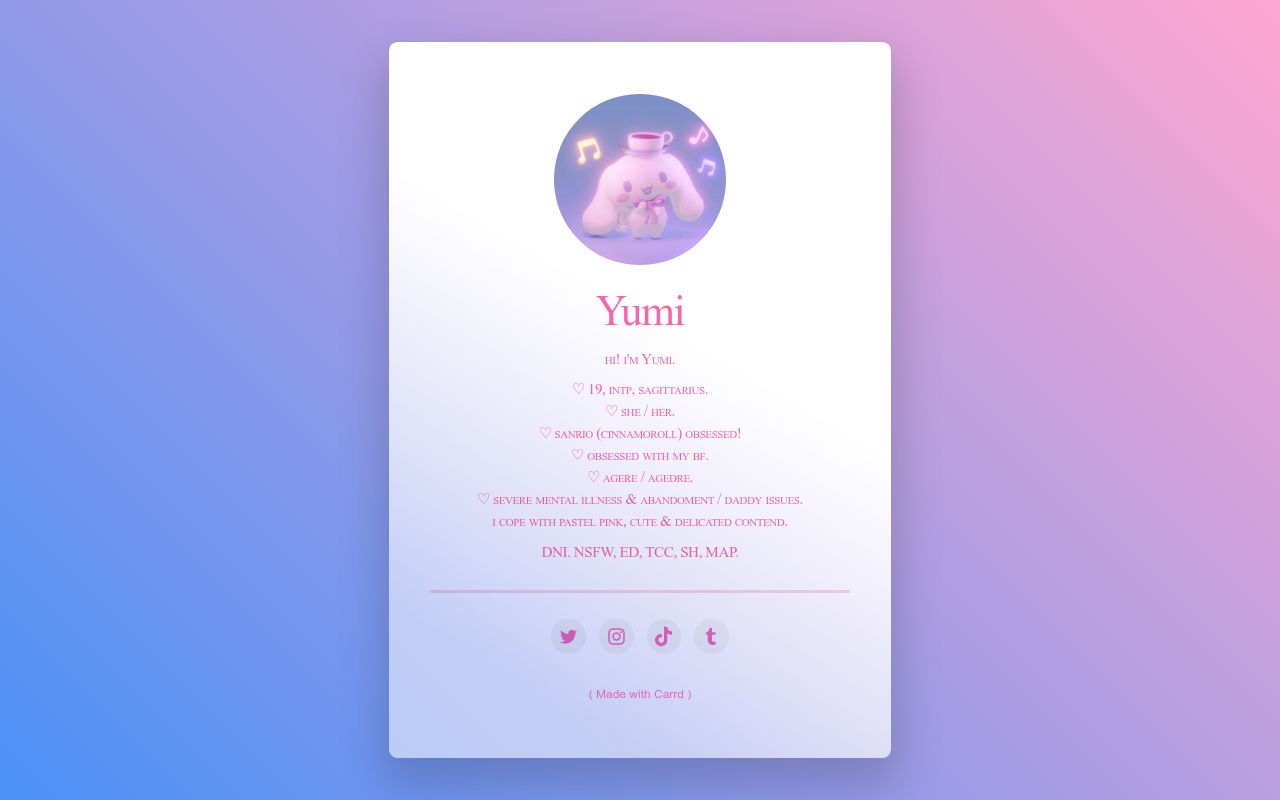 yumi's card